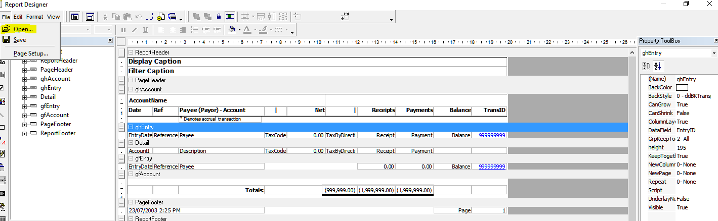 Importing a RPX file into Insolvency using the Report Designer (Report ...