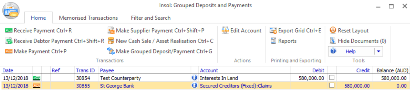 Realising Assets through Group Deposits/Payments – Aryza Australia