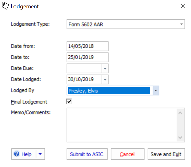 Job Detail Listing - How does the Last Receipts and Payments Lodgement ...