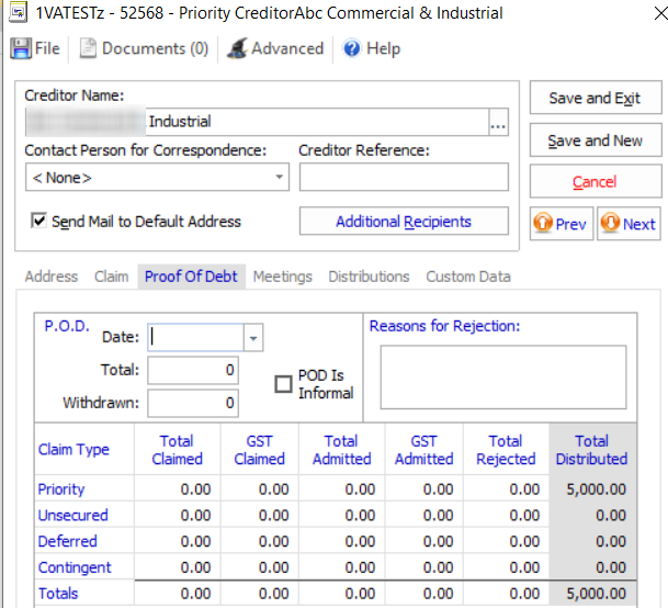 How to enter Petitioning Creditors – Aryza Australia