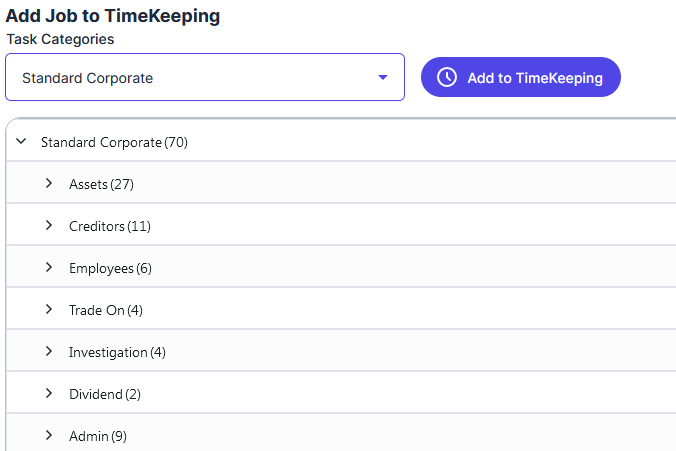 Setting up a job for Timekeeping by Assigning Time Categories to a Job ...