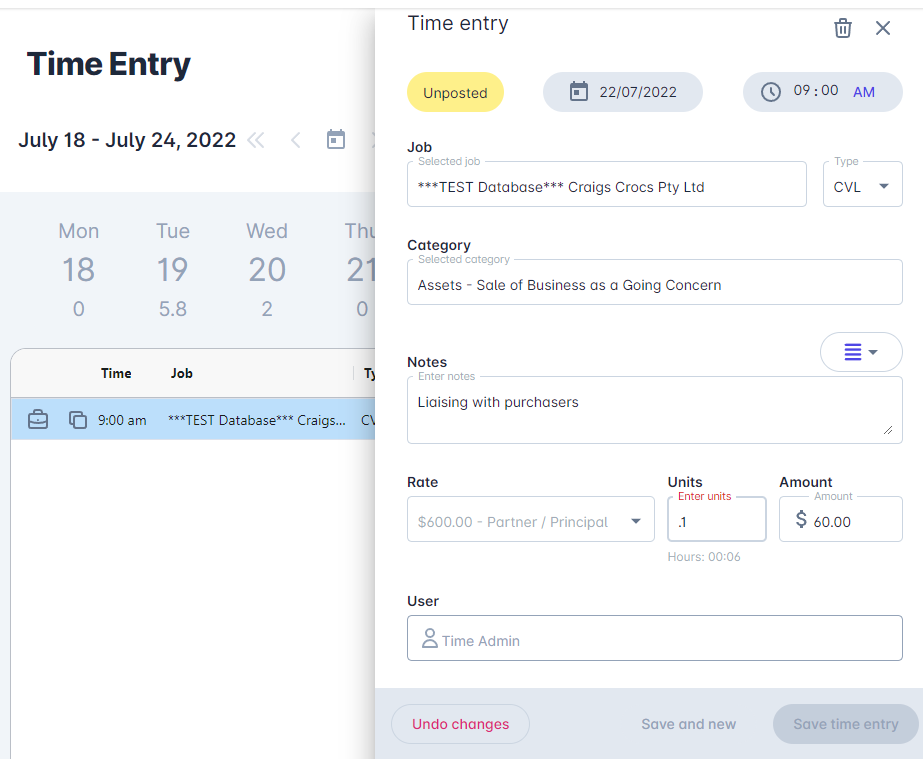 Entering Time entries – Aryza Australia