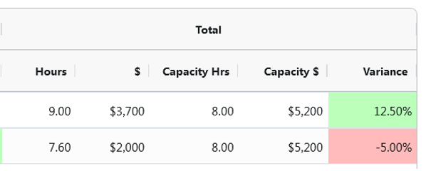 Time Review: Employee Capacity Page – Aryza Australia