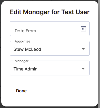 User Setup: Setting a user's manager and appointee – Aryza Australia